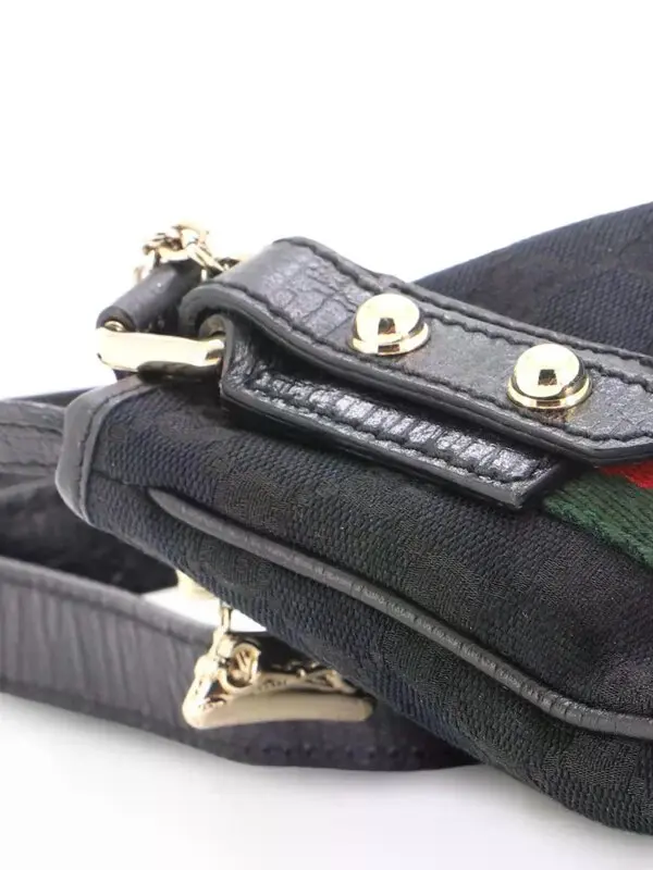 Gucci Jolicoeur Messenger Bag Gg Canvas Crossbody Bag - Black