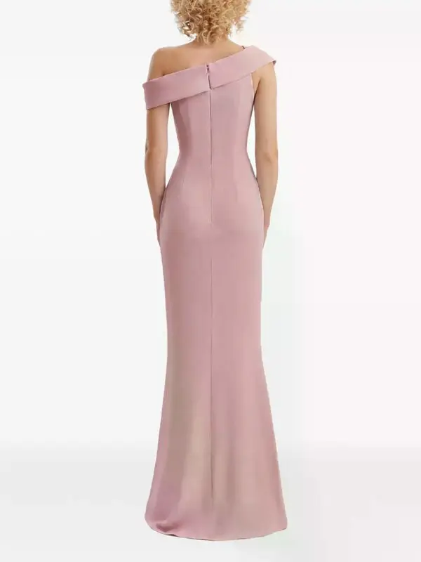 GEMY MAALOUF Appliqué Asymmetric-neck Gown