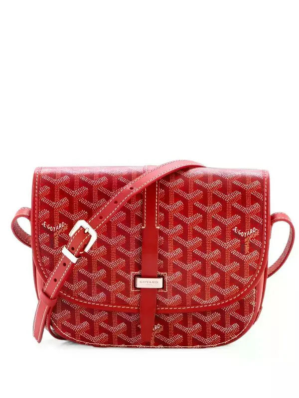 Goyard Belvedere Ii Messenger Bag Coated Canvas Pm Crossbody Bag - Red