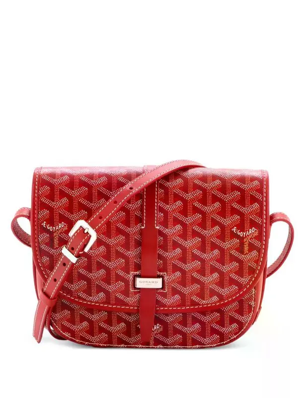 Goyard Belvedere Ii Messenger Bag Coated Canvas Pm Crossbody Bag - Red