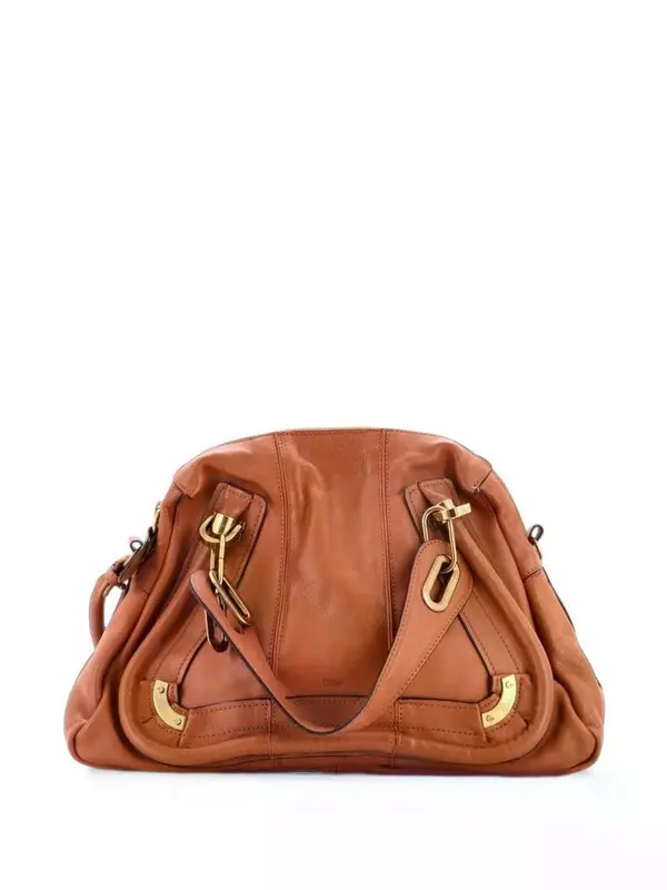 Chloé Paraty Tassel Top Handle Bag Leather Medium Satchel - Brown