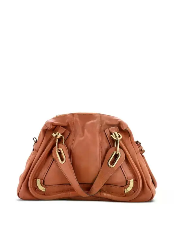 Chloé Paraty Tassel Top Handle Bag Leather Medium Satchel - Brown