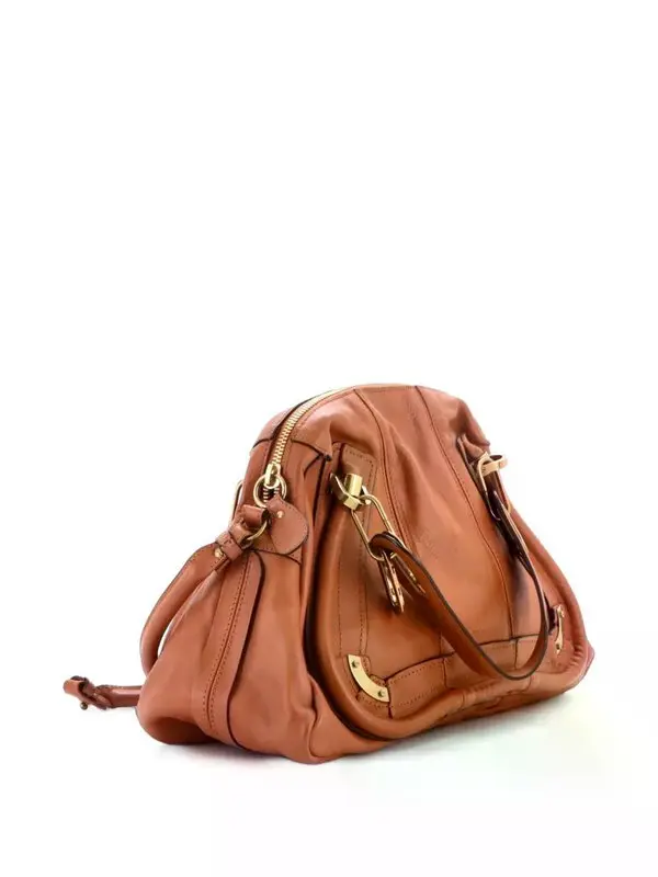 Chloé Paraty Tassel Top Handle Bag Leather Medium Satchel - Brown