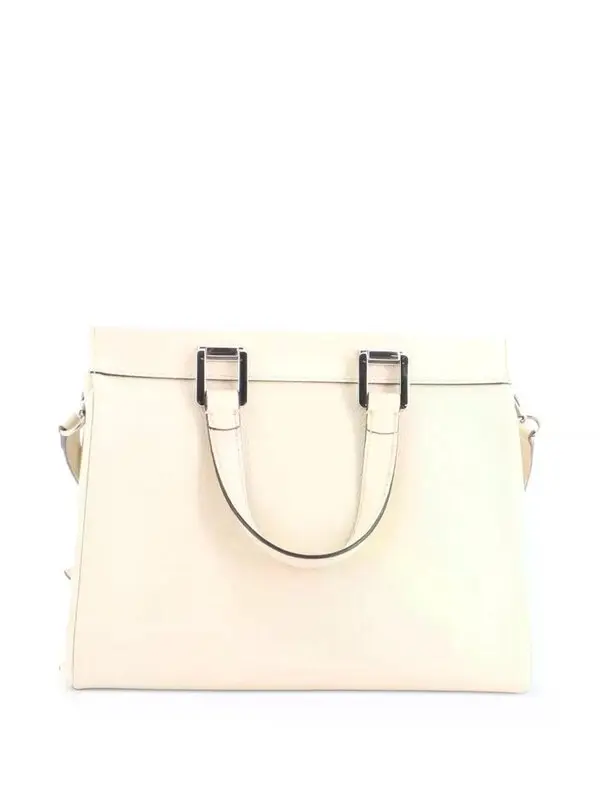 Gucci Zumi Top Handle Bag Leather Small Satchel - White