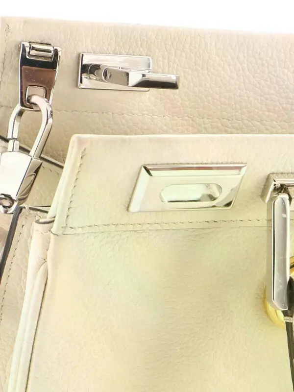 Gucci Zumi Top Handle Bag Leather Small Satchel - White