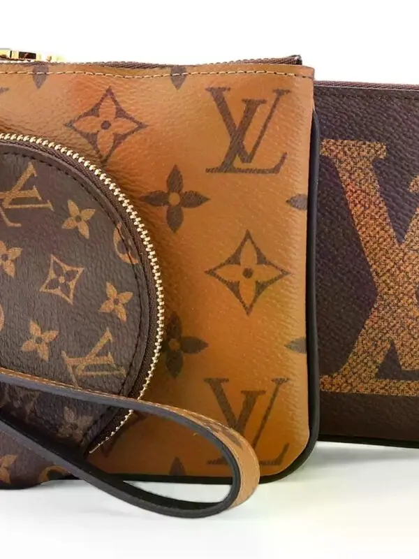 LOUIS VUITTON Trio Pouch Set Reverse Monogram Giant Clutch Bag