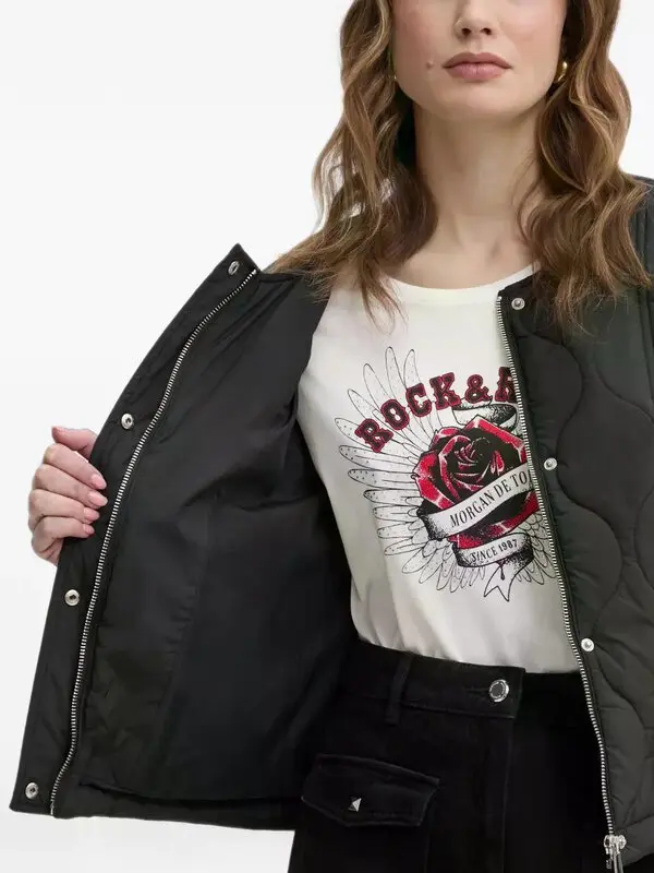MORGAN Quilted Zip-up Jacket