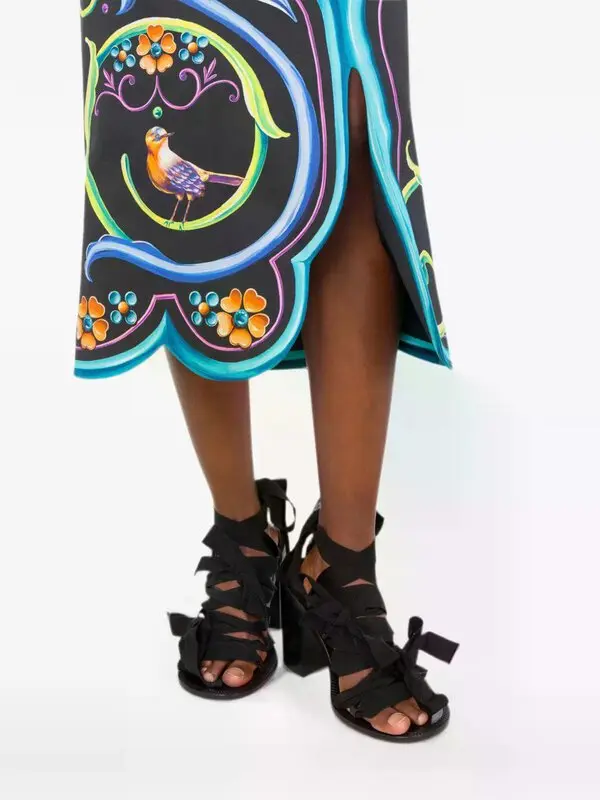 Moschino Scalloped-hem Midi Skirt