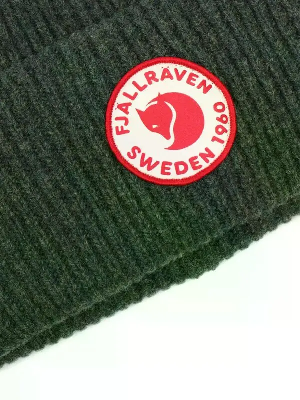 Fjallraven 1960 Logo-patch Beanie Hat - Green
