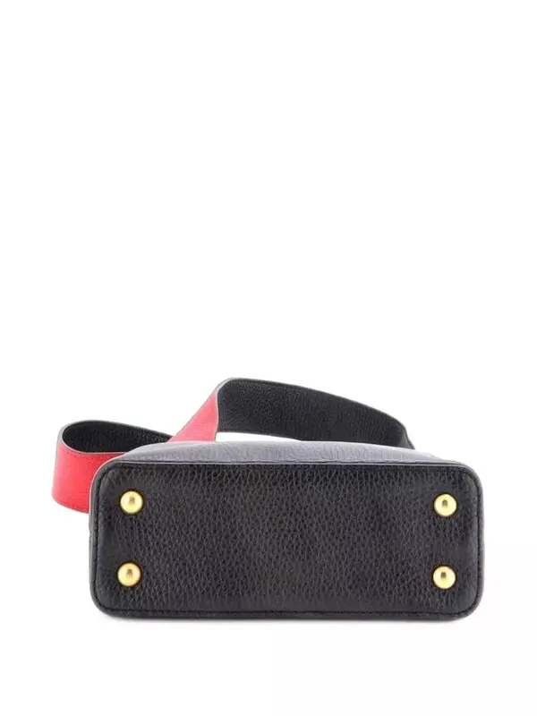 LOUIS VUITTON Capucines Bag Leather Mini Satchel - Black