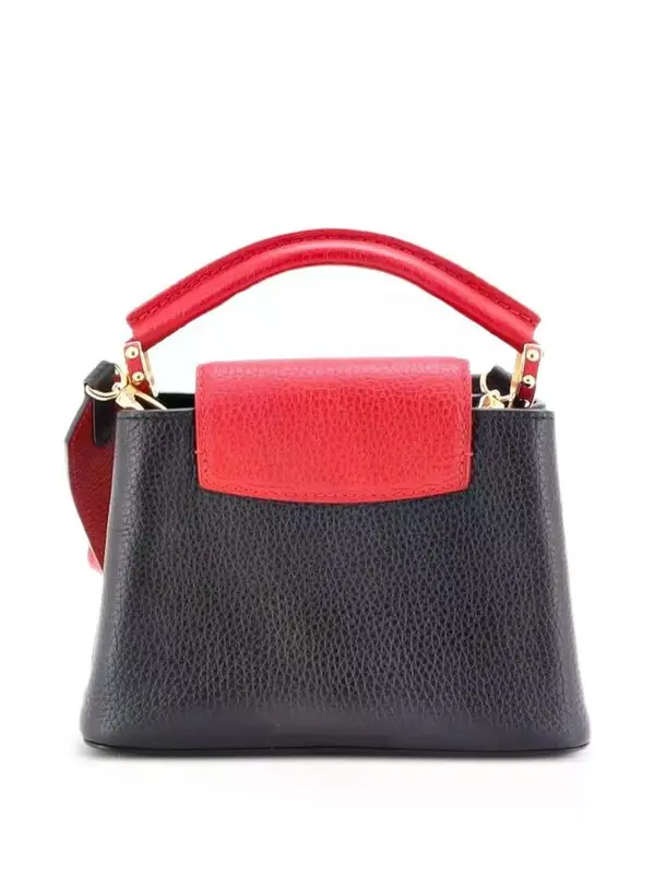 LOUIS VUITTON Capucines Bag Leather Mini Satchel - Black