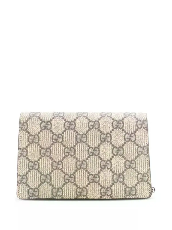 Gucci Dionysus Bag Gg Coated Canvas Super Mini Crossbody Bag - Brown