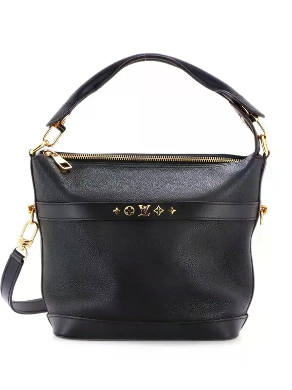 LOUIS VUITTON Cruiser Handbag Leather Pm Bucket Bag - Black
