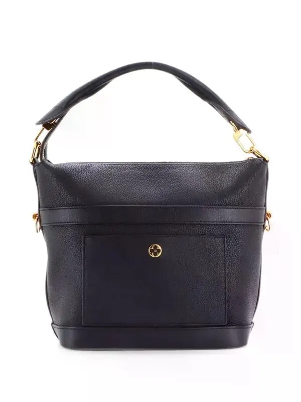 LOUIS VUITTON Cruiser Handbag Leather Pm Bucket Bag - Black