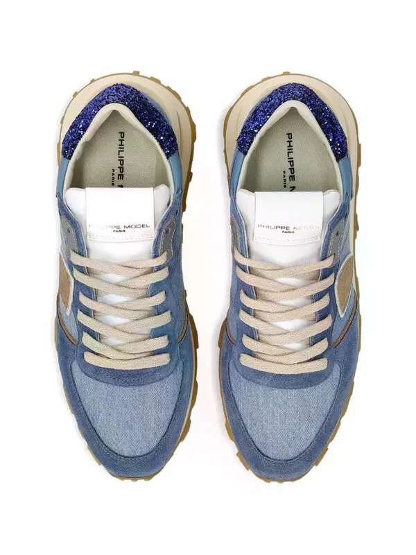 Philippe Model Tropez Haute Glitter-heel-counter Sneakers