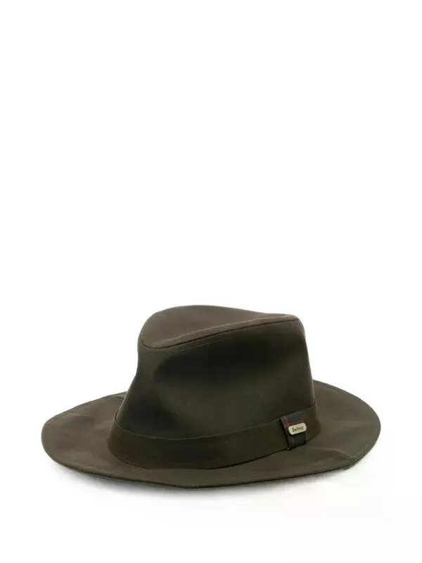 Barbour Bushman Waxed Tartan-trim Hat - Brown