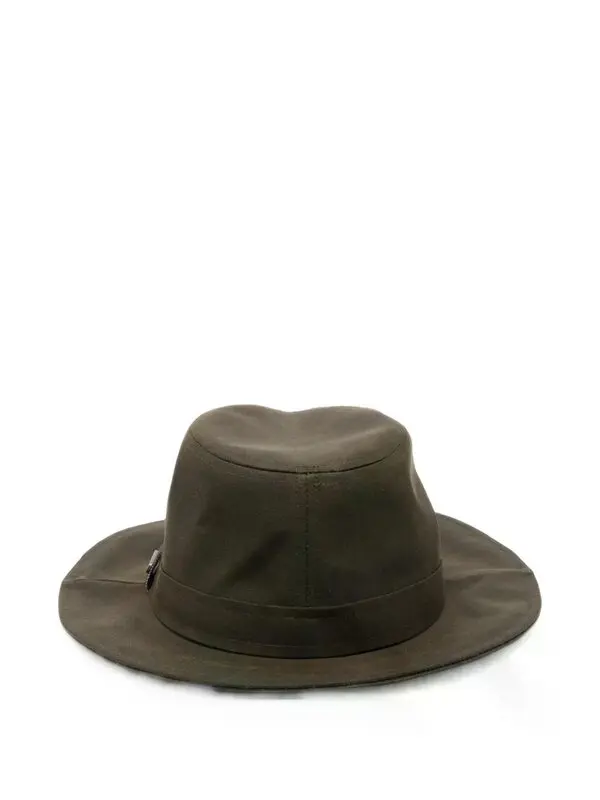 Barbour Bushman Waxed Tartan-trim Hat - Brown