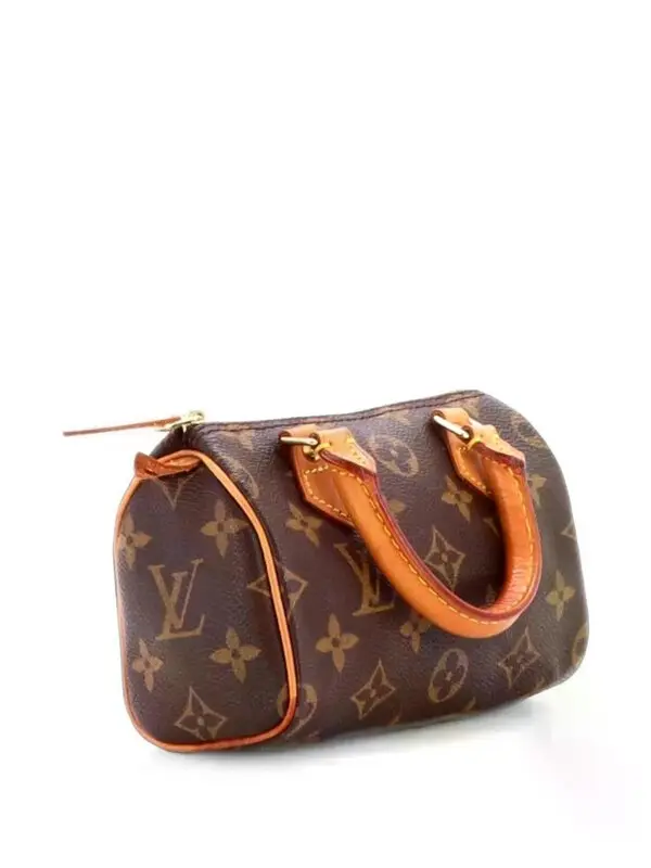 LOUIS VUITTON Speedy Mini Hl Handbag Monogram Canvas Satchel