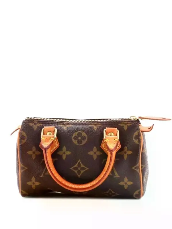LOUIS VUITTON Speedy Mini Hl Handbag Monogram Canvas Satchel - Brown
