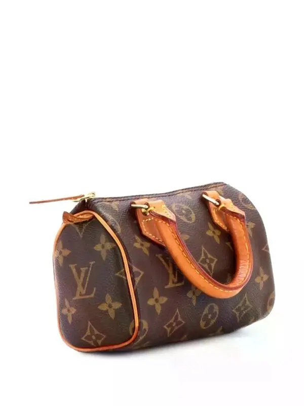 LOUIS VUITTON Speedy Mini Hl Handbag Monogram Canvas Satchel