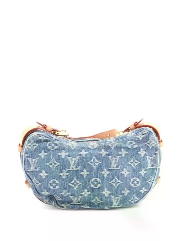 LOUIS VUITTON Croissant Nm Handbag Monogram Denim Mm Shoulder Bag - Blue