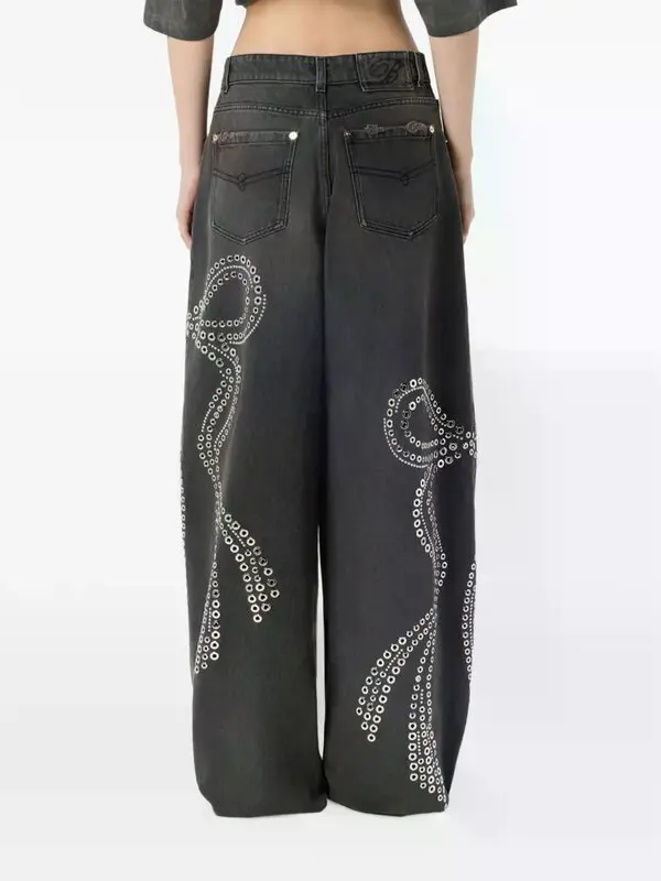 Blumarine Embellished Studded Jeans