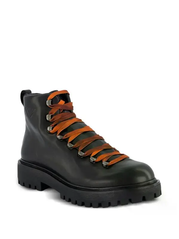 Prada Logo-embossed Leather Boots