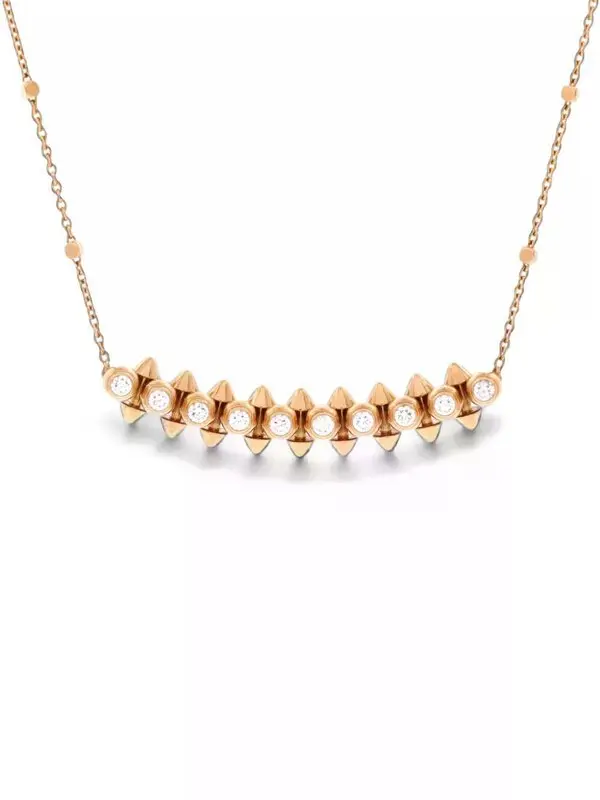 Cartier Clash De Pendant 18k Rose Gold With Diamonds Necklace