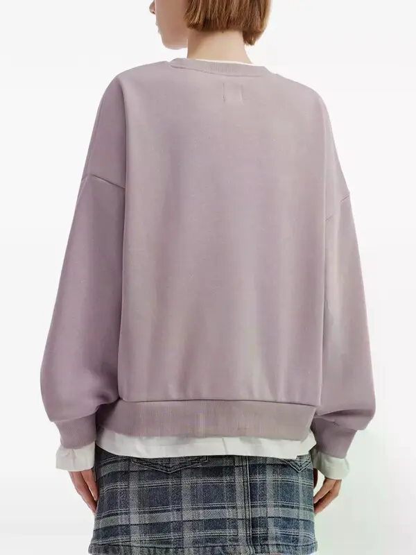 B+AB Logo-embroidered Layered-effect Sweater - Purple