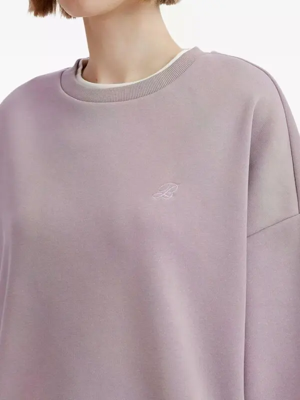 B+AB Logo-embroidered Layered-effect Sweater - Purple