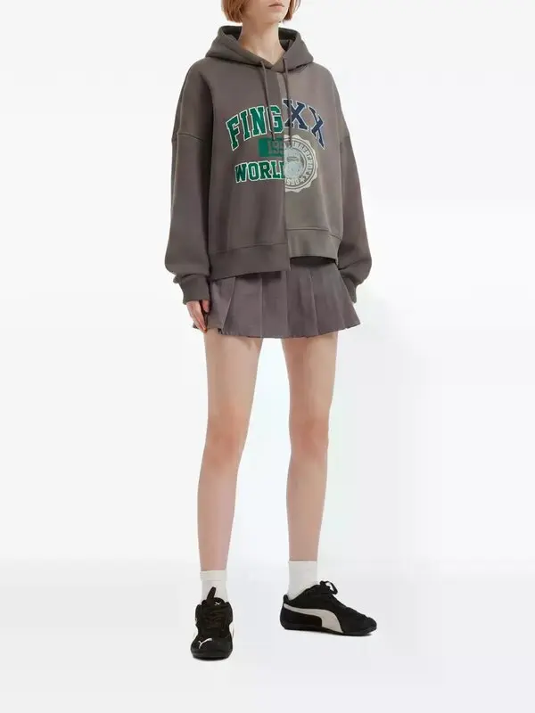 FINGERCROXX Logo-print Panelled Hoodie