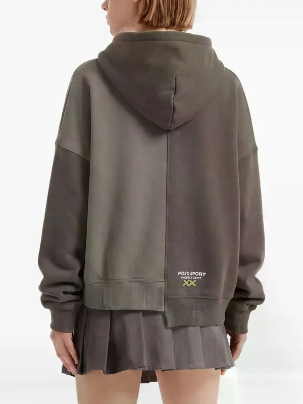 FINGERCROXX Logo-print Panelled Hoodie