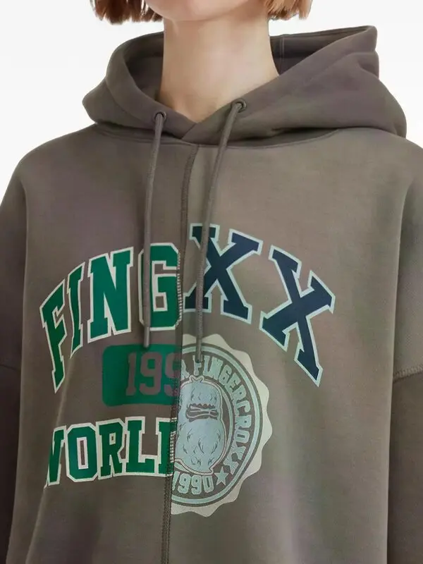 FINGERCROXX Logo-print Panelled Hoodie