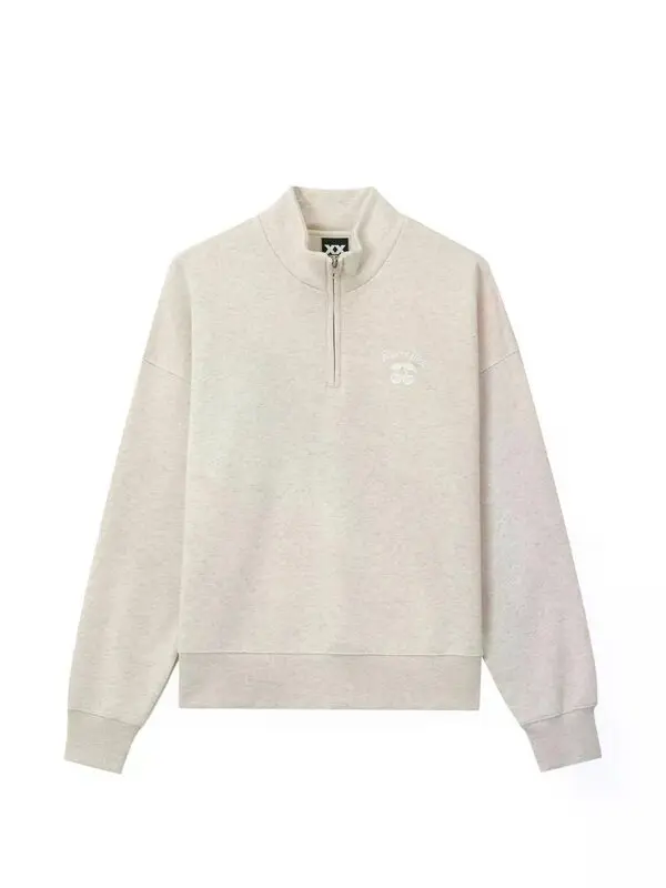 FINGERCROXX Logo-embroidered Quarter-zip Sweatshirt