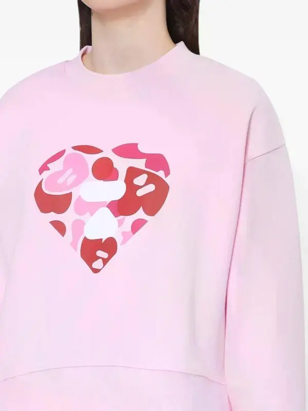 AAPE BY *A BATHING APE Heart-print Sweatshirt