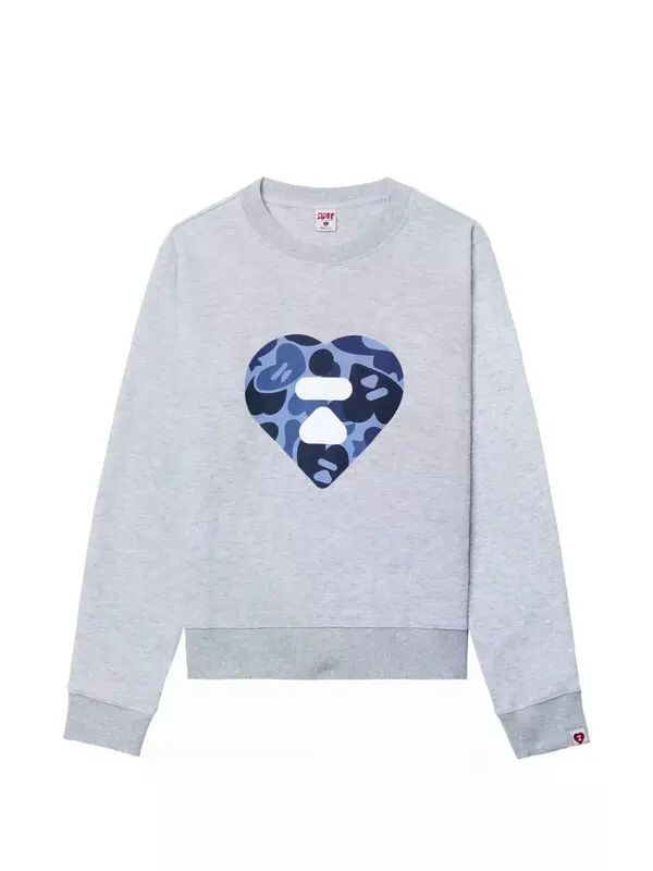 AAPE BY *A BATHING APE Camo-heart Sweatshirt - Grey