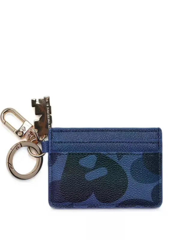 AAPE BY *A BATHING APE Camouflage-print Logo-charm Cardholder - Blue