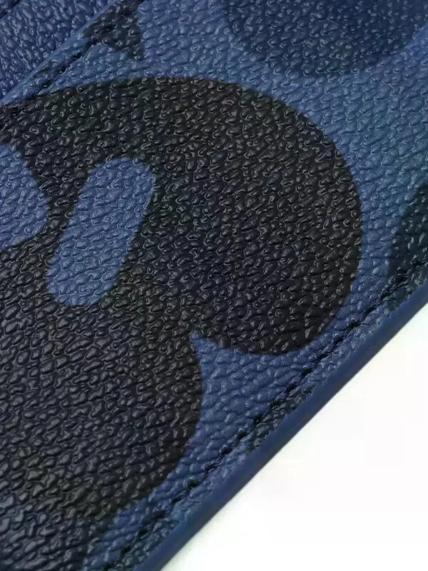AAPE BY *A BATHING APE Camouflage-print Logo-charm Cardholder - Blue