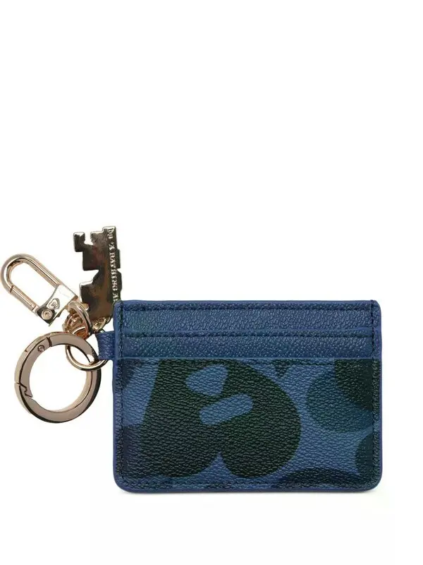 AAPE BY *A BATHING APE Camouflage-print Logo-charm Cardholder - Blue