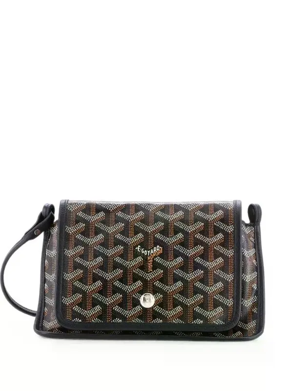 Goyard Plumet Clutch Wallet Coated Canvas Crossbody Bag - Black