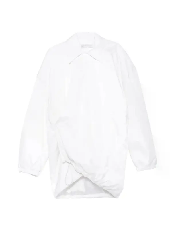 Marie Adam-Leenaerdt Draped Oversized Hoodie Coat - White
