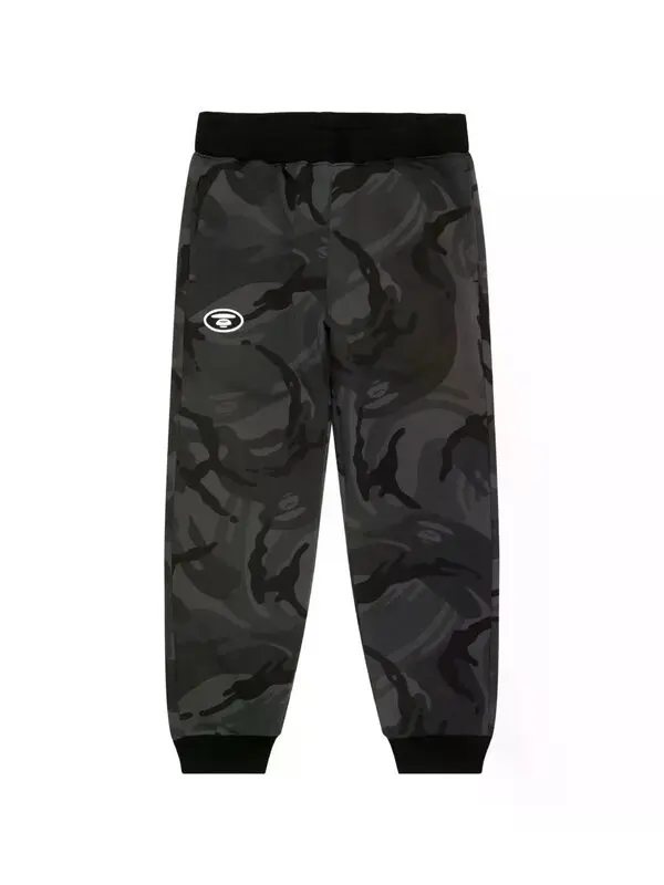 AAPE BY *A BATHING APE Moonface Camouflage-print Logo-patch Track Pants