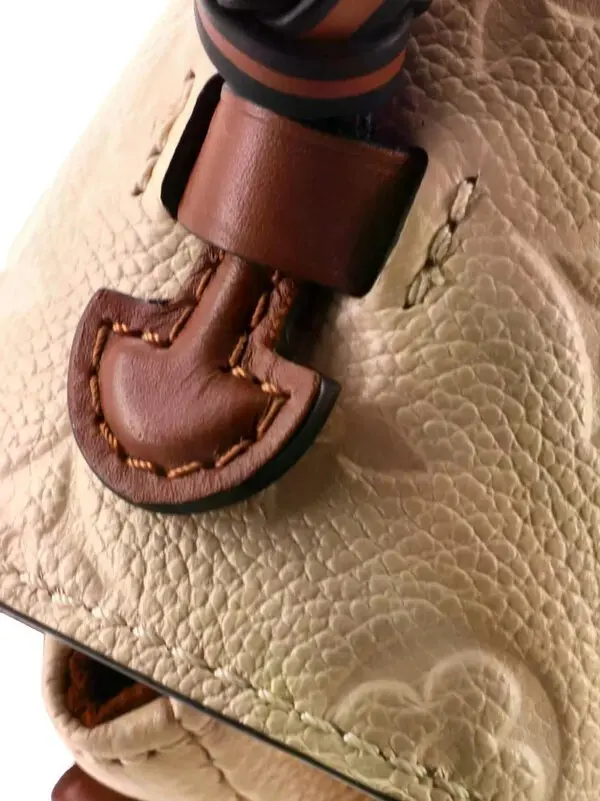 LOUIS VUITTON Braided Handle Pochette Metis Monogram Empreinte Leather Crossbody Bag - Neutrals