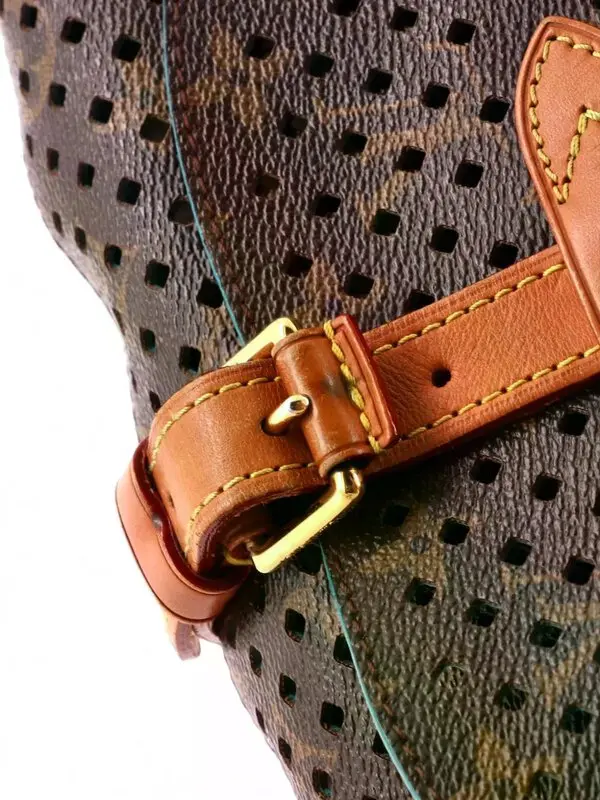 LOUIS VUITTON Flore Saumur Handbag Perforated Monogram Canvas Crossbody Bag