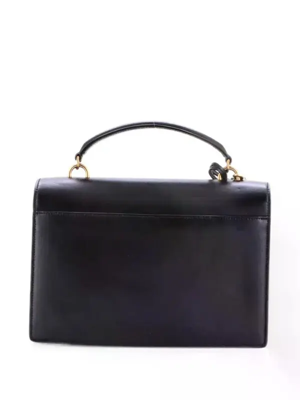 Saint Laurent Sunset Top Handle Leather Medium Shoulder Bag - Black