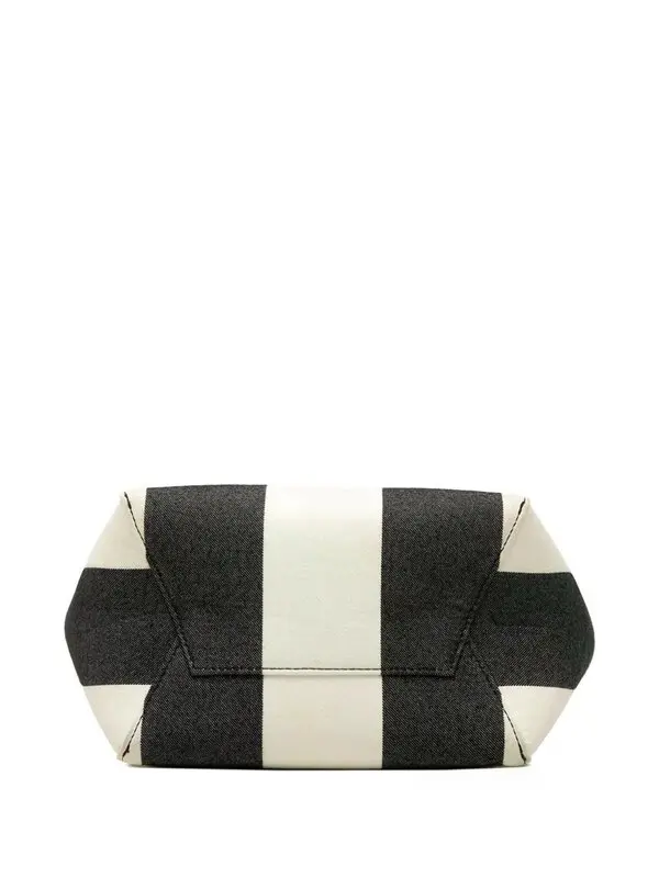 Celine 2019 Small Striped Canvas Seau Sangle Bucket Bag