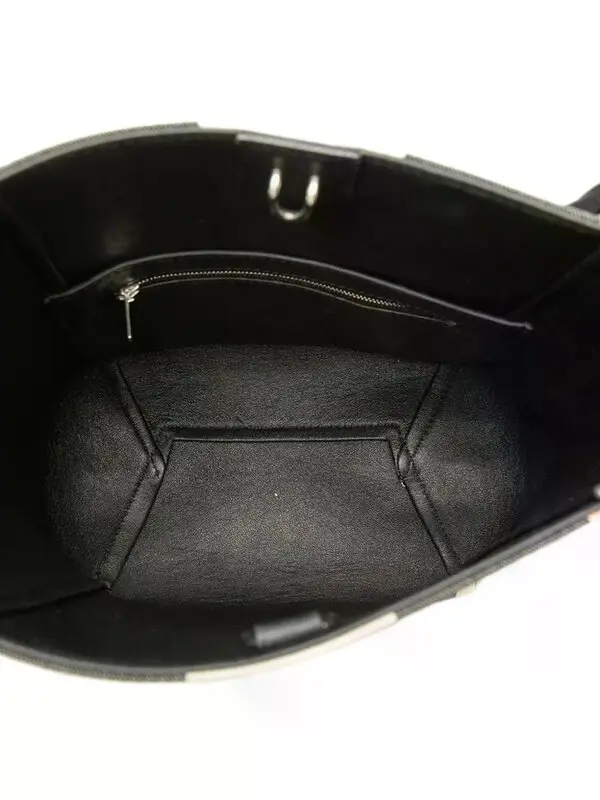 Celine 2019 Small Striped Canvas Seau Sangle Bucket Bag