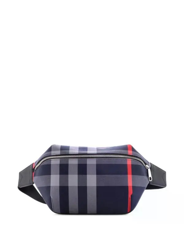 Burberry Sonny House Check Canvas Belt Bag - Blue