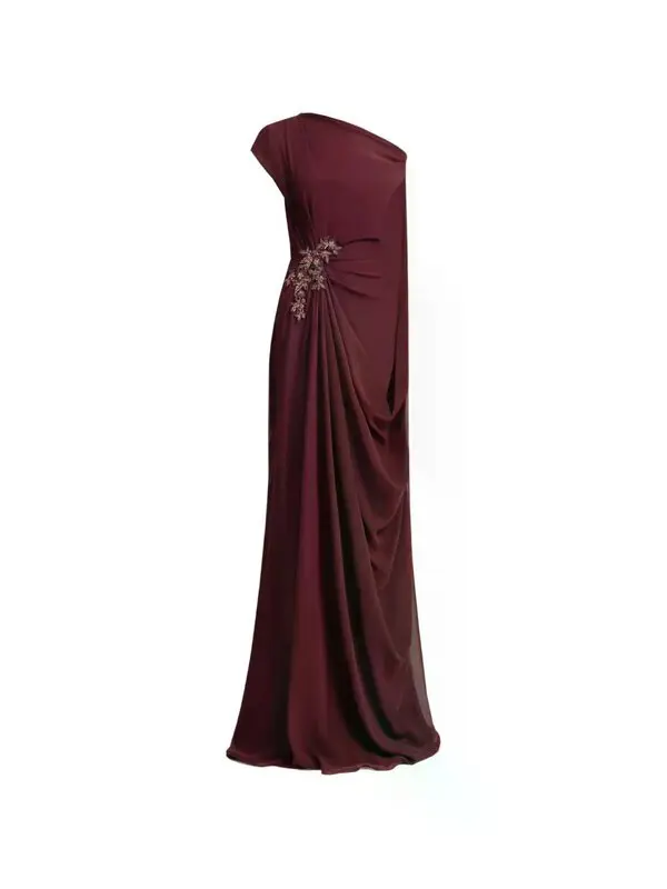 GEMY MAALOUF Beaded Cape-sleeve Dress