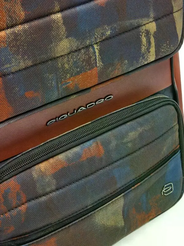 PIQUADRO Abstract-print Roll-top Backpack